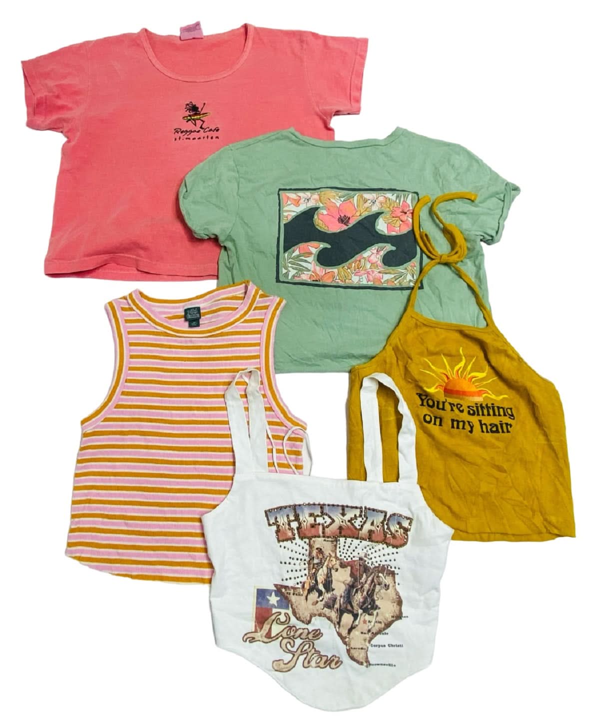 Recycle Crop Tanks Tops & Long Sleeves ~112 to 121 pcs – Raghouse